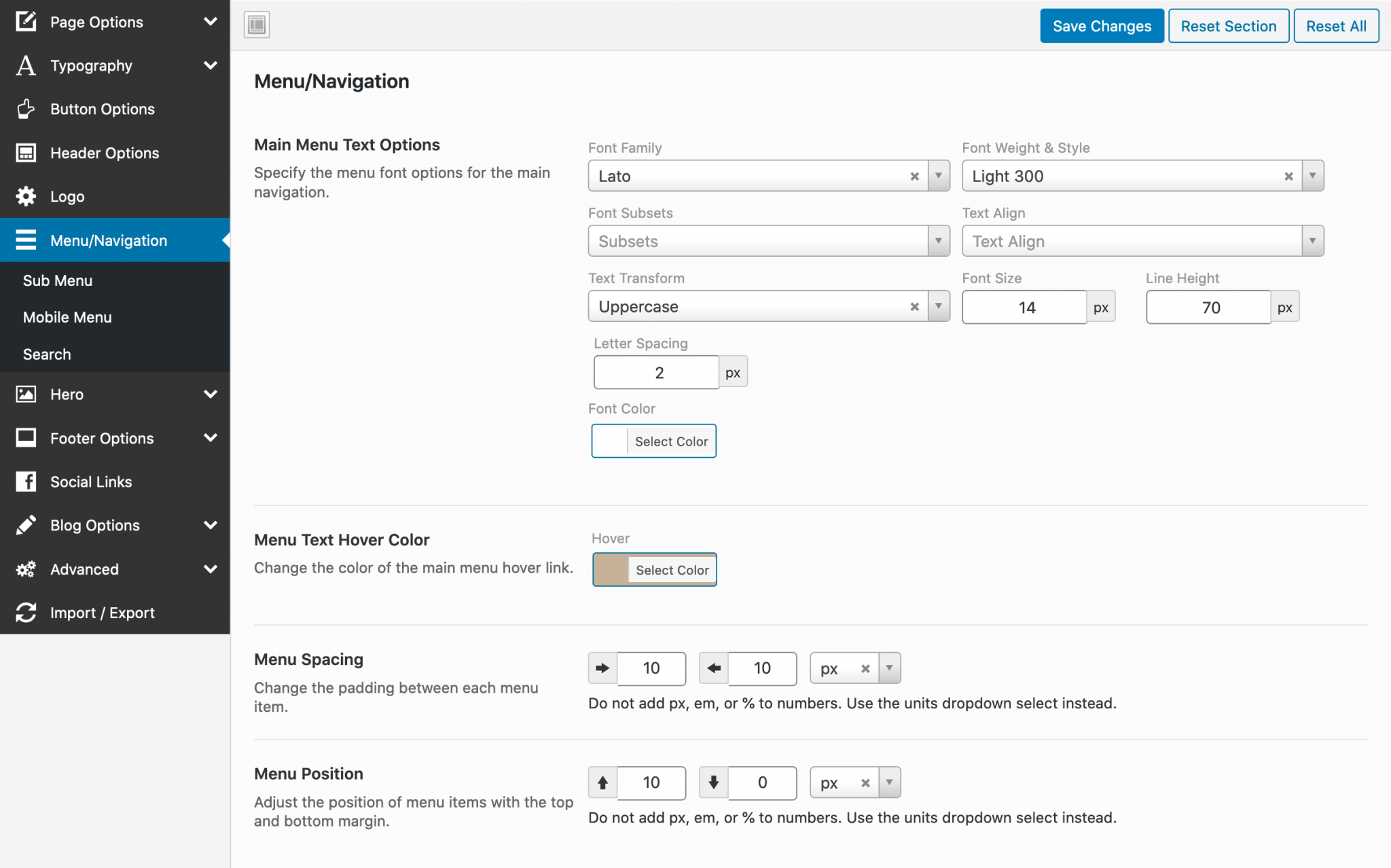 Menu/Navigation - Web Design Engine Help
