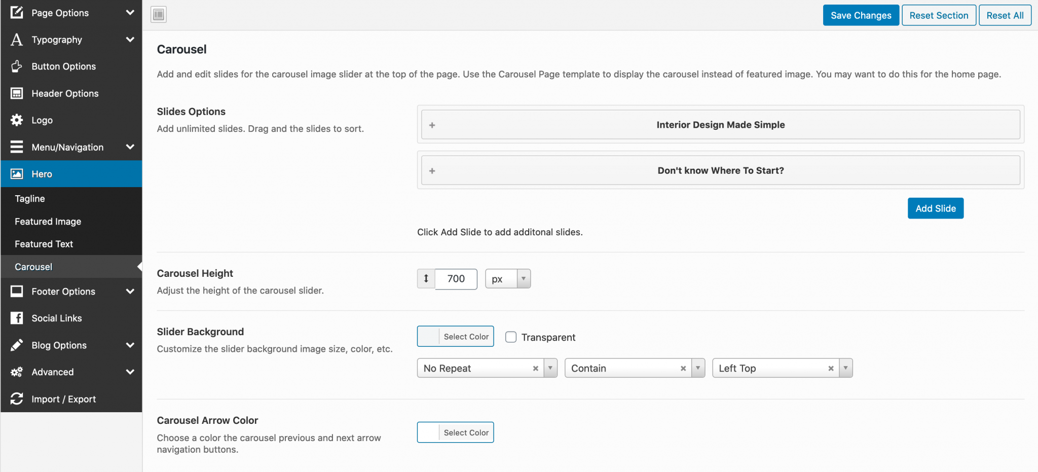 Carousel Web Design Engine Help