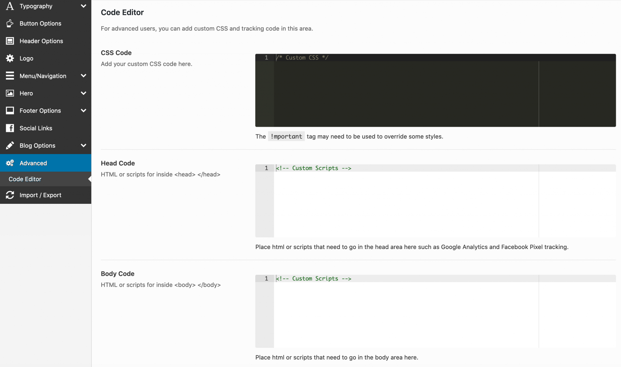 Advanced - Web Design Engine Help